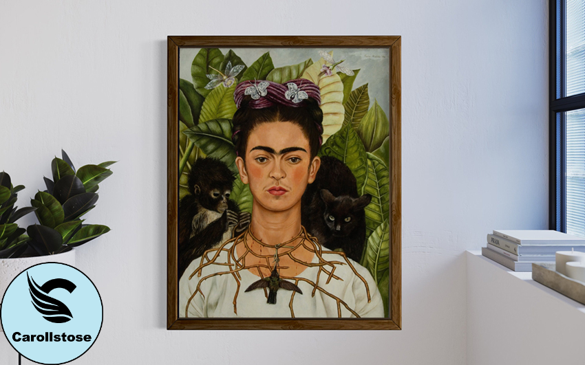 Rare Frida Kahlo Portre Canvas wall Art Print, Vintage Frida | Inspire ...