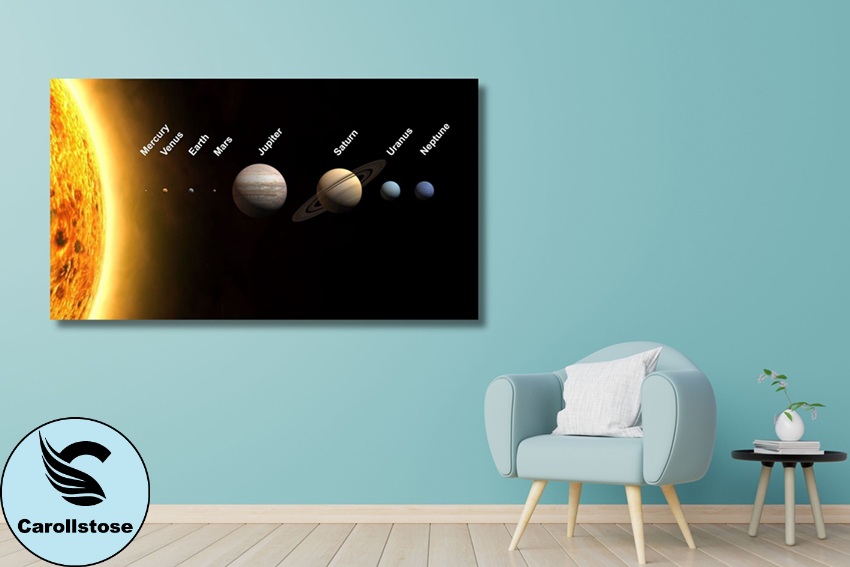 Solar System Canvas Art Print,Space Print Planets Wall Decor | Inspire ...