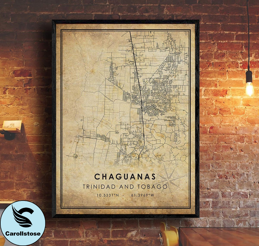 Chaguanas Map Print , Chaguanas Map , Trinidad and Tobago Ma | Inspire ...