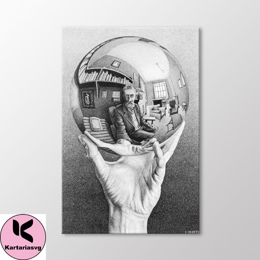 Hand With Reflecting Sphere by Maurits Cornelis Escher Canva | Inspire ...
