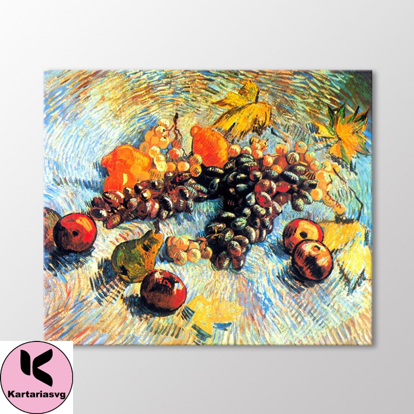Still Life With Fruits 1887 by Vincent Van Gogh Canvas Wall - Inspire ...