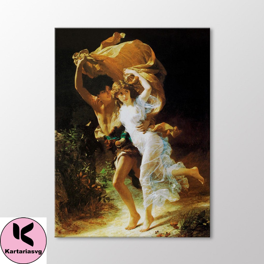 The Storm by Pierre Auguste Cot Canvas Wall Art | Inspire Uplift