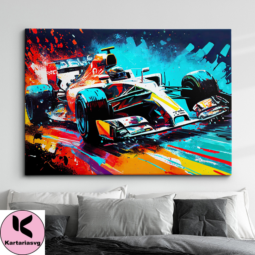 Formula 1 Racing Car F1 Sport Abstract Modern Painting Wall - Inspire ...