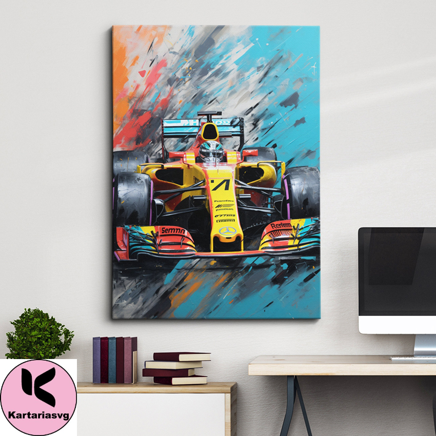 Formula 1 Racing Car F1 Sport Abstract Modern Painting Wall | Inspire ...