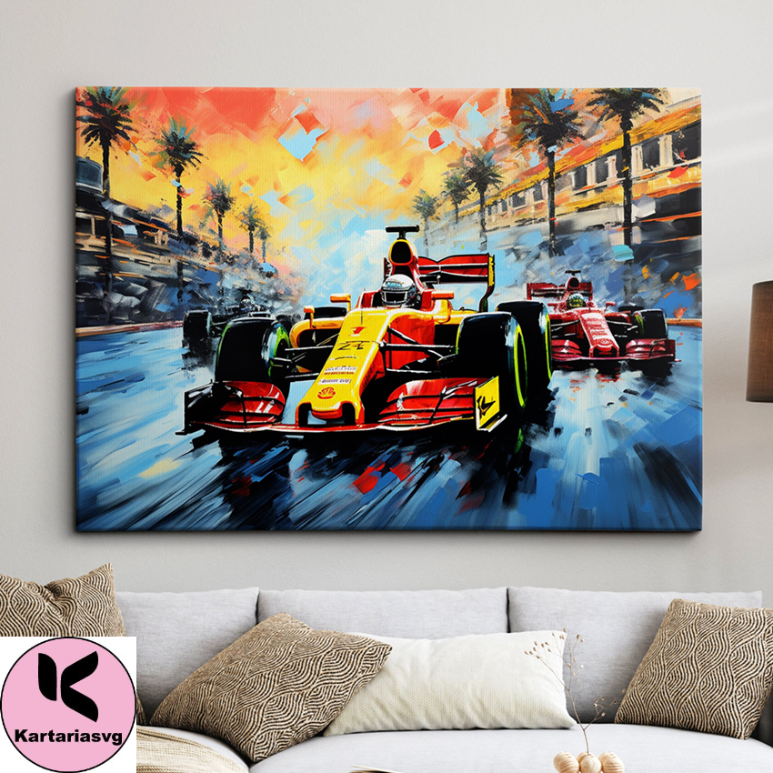Formula 1 Racing Las Vegas F1 Sport Abstract Modern Painting | Inspire ...