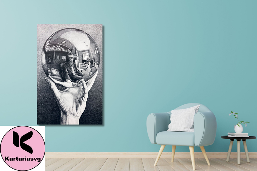 Hand With Reflecting Sphere by Maurits Cornelis Escher Canva | Inspire ...