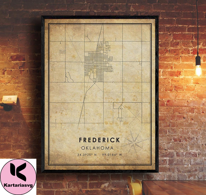 Fredericksburg Texas Vintage Map Print , Fredericksburg Map | Inspire ...