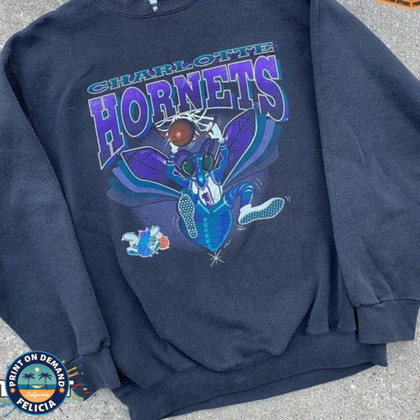 Vintage NBA Charlotte Hornets Mascot Logo Sweatshirt, Charlo | Inspire ...