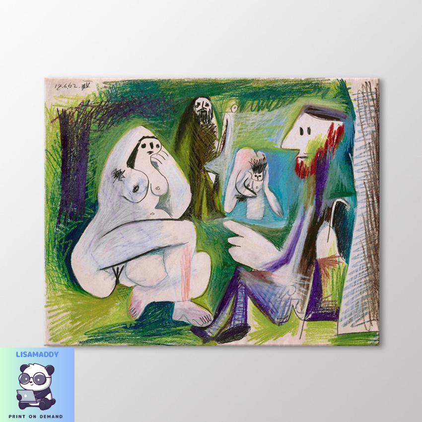 Breakfast On The Grass by Pablo Picasso Canvas Wall Art, Pic | Inspire ...