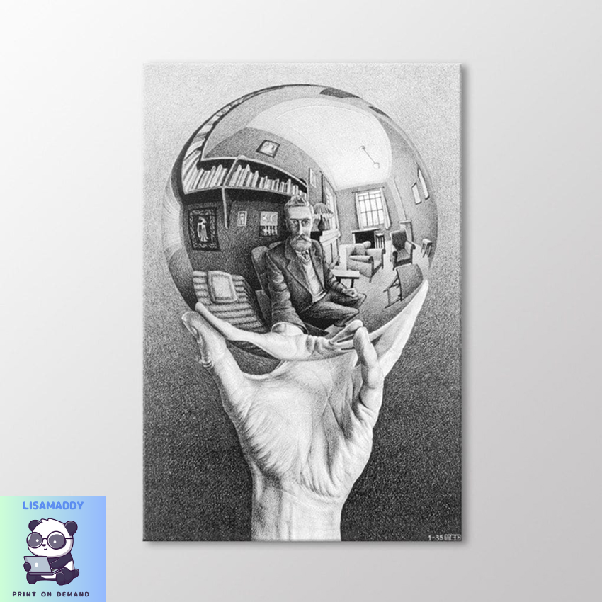 Hand With Reflecting Sphere by Maurits Cornelis Escher Canva | Inspire ...