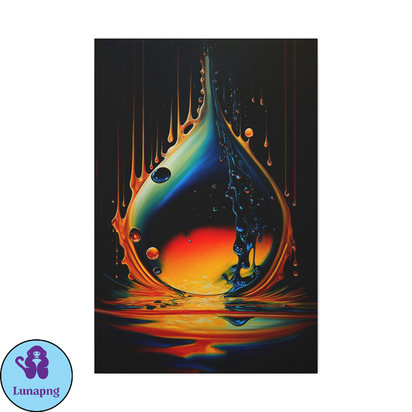 Water Drop Modern Art Canvas Ready To Hang Large Print, Man - Inspire ...