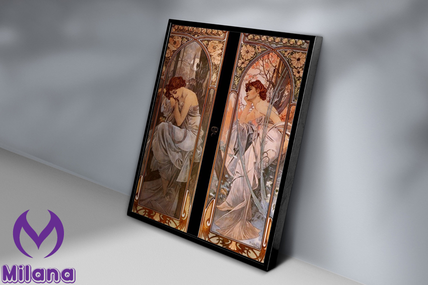 Evening Reverie by Alphonse Mucha Canvas, Wall Art Canvas D | Inspire ...