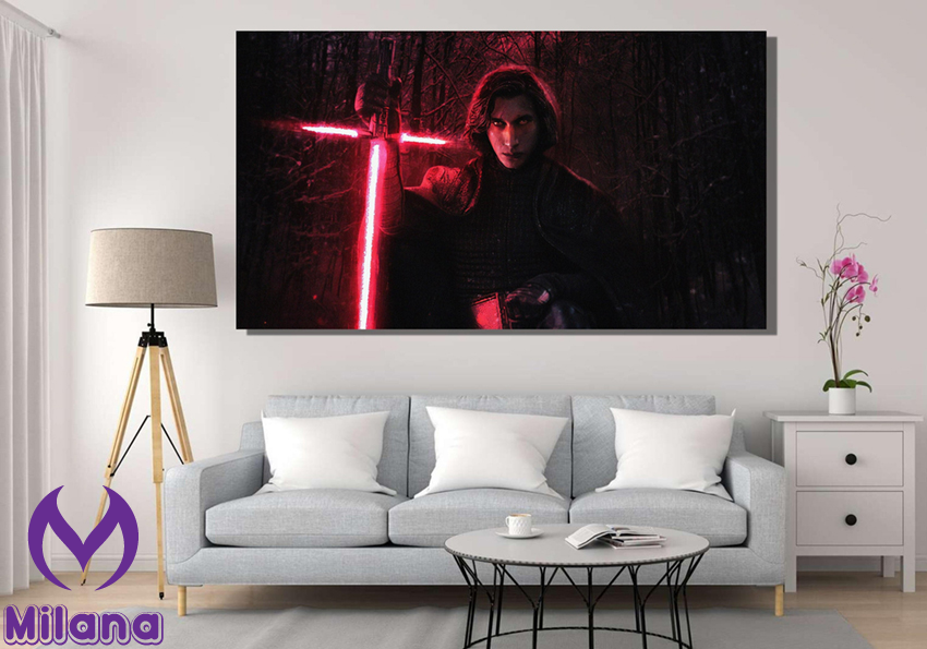 Kylo Ren Canvas Wall Art, Kylo Ren Poster, Star Wars Movie C | Inspire Uplift