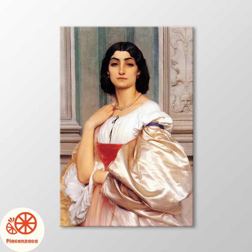 A Roman Lady La Nanna by Lord Frederick Leighton Canvas Wall | Inspire Uplift