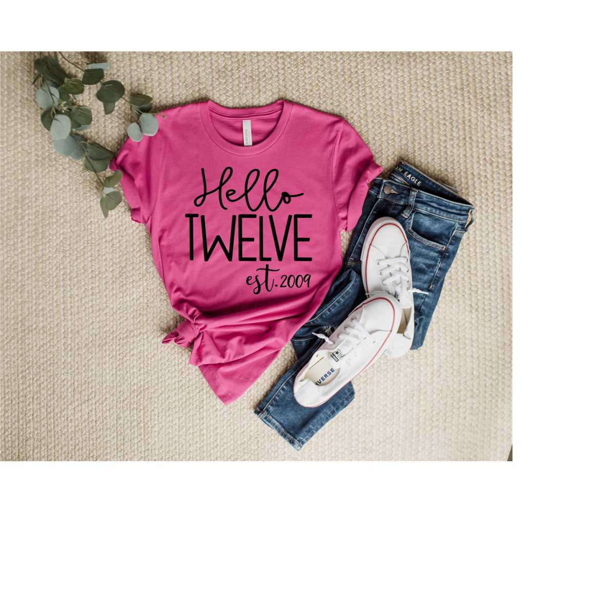 Hello Twelve Birthday Shirt, 12th Birthday Party Gift, Twelf | Inspire ...