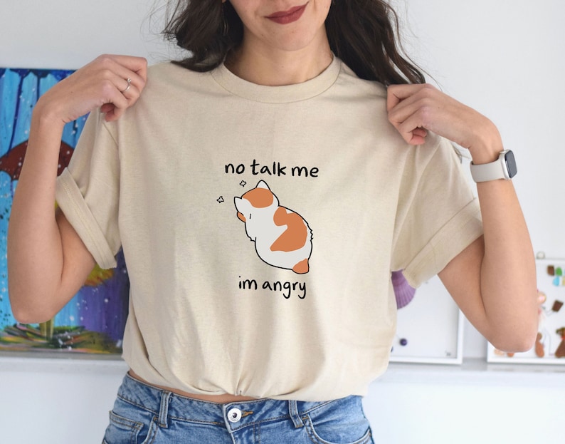 No Talk Me I'm Angry Shirt, Angry Cat Shirt, Cat Owner Shirt | Inspire ...