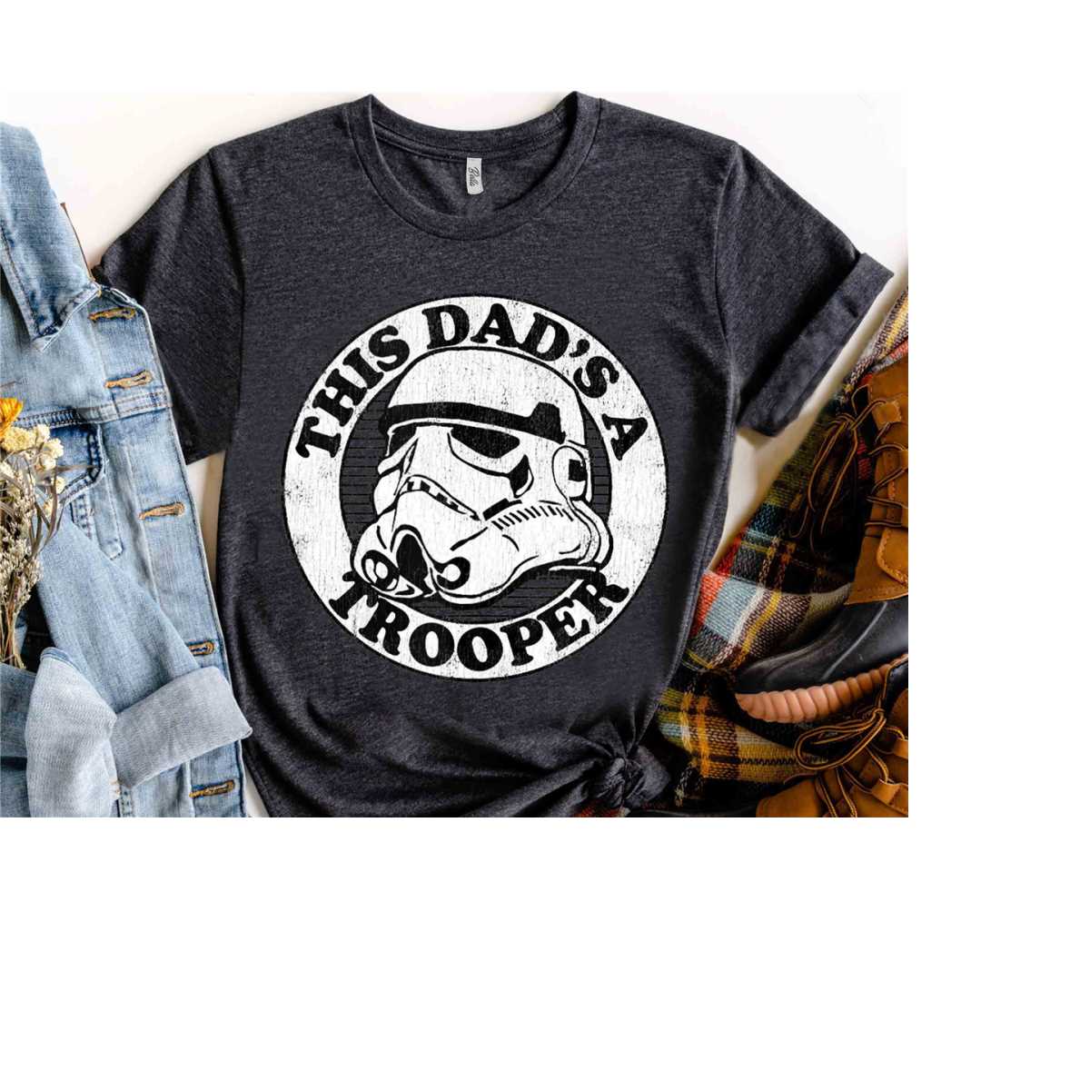 Funny Stormtrooper This Dad Is A Trooper Circle Retro Shirt, | Inspire ...