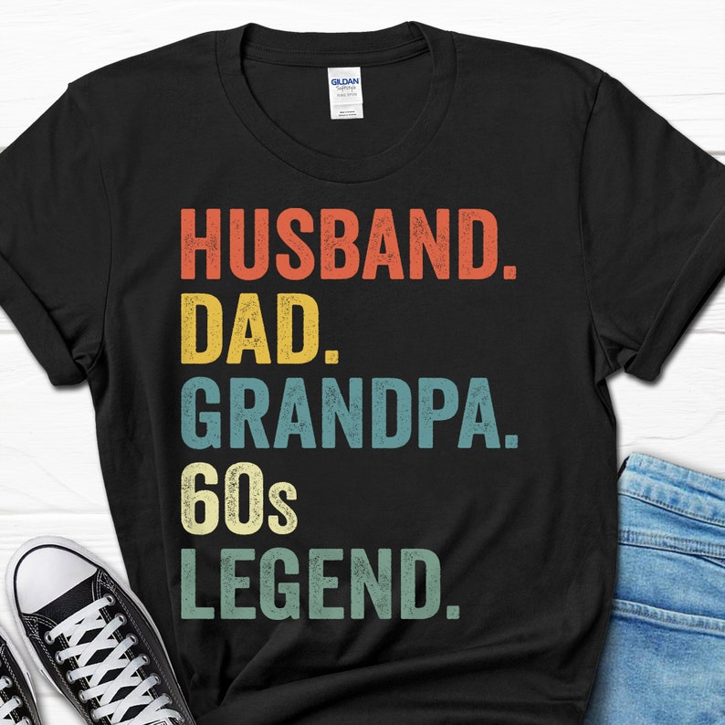 Husband Dad Grandpa 60s Legend Men's Shirt, Born In 1963 Gif | Inspire ...