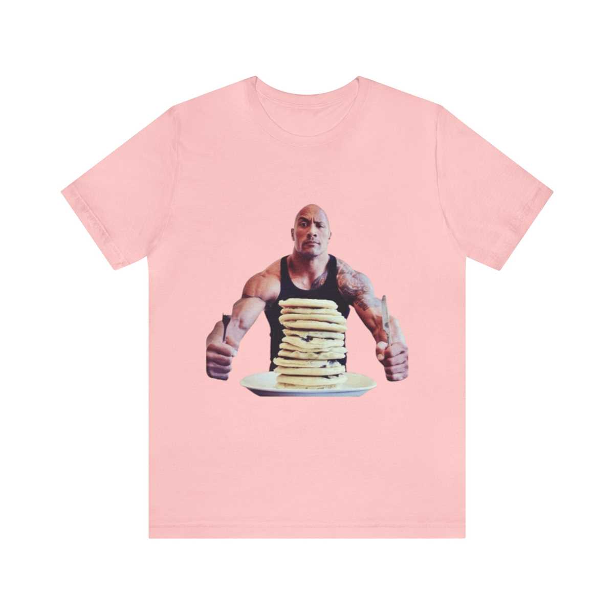 Dwayne The Rock Johnson Eats Pancakes Meme - Funny Shirts, P | Inspire ...
