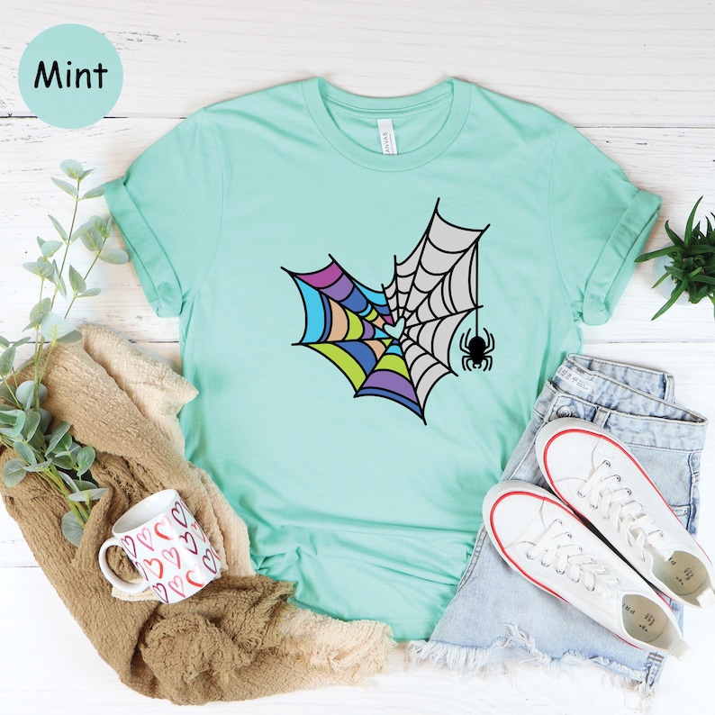 Spider Web Shirt, Stained Glass Web Shirt, Spiderweb Aesthet | Inspire ...