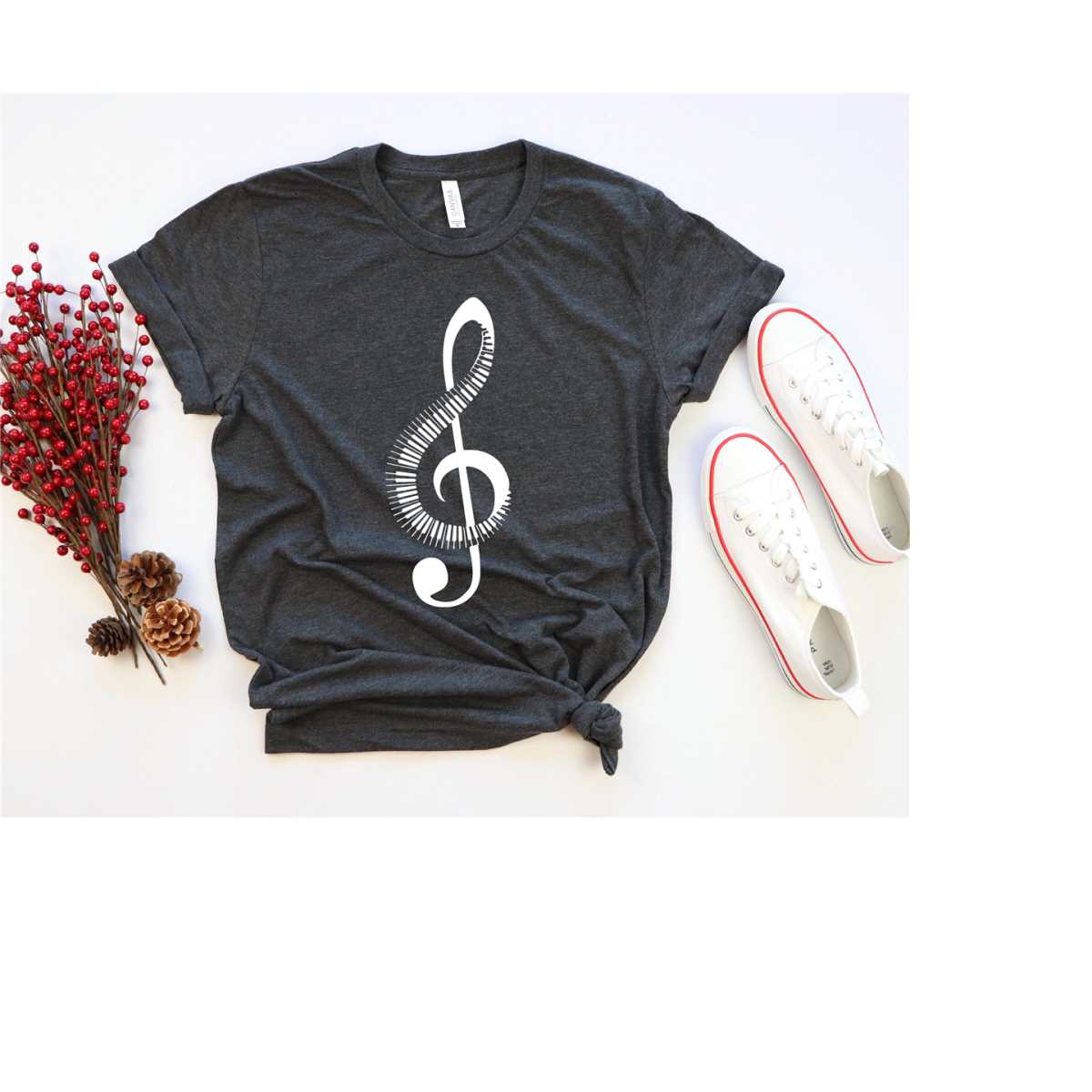Music Staff note Treble Clef Wrapped Piano Keys Shirt, Music | Inspire ...
