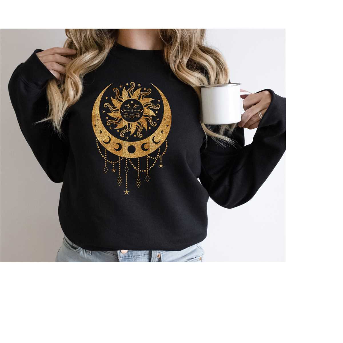 Mystic Moon And Sun Sweat, Mystical Moon Phase Sweat, Moon P | Inspire ...