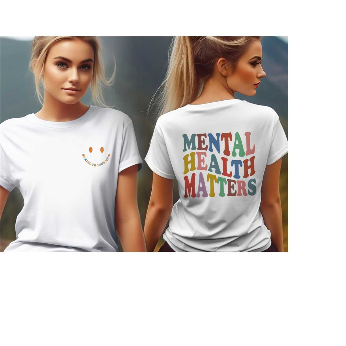 Mental Health Matters Shirt, Front And Back Mental Health T- | Inspire Uplift