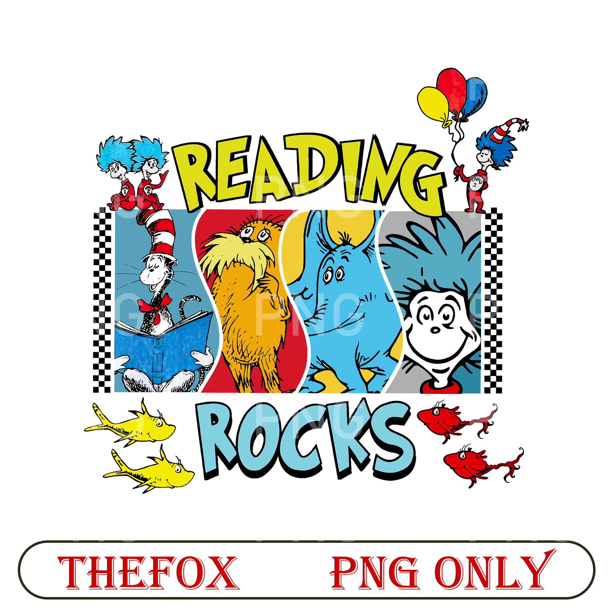 Vintage Dr Seuss, Dr Seuss PNG, Dr Seuss Family Matching PNG | Inspire ...