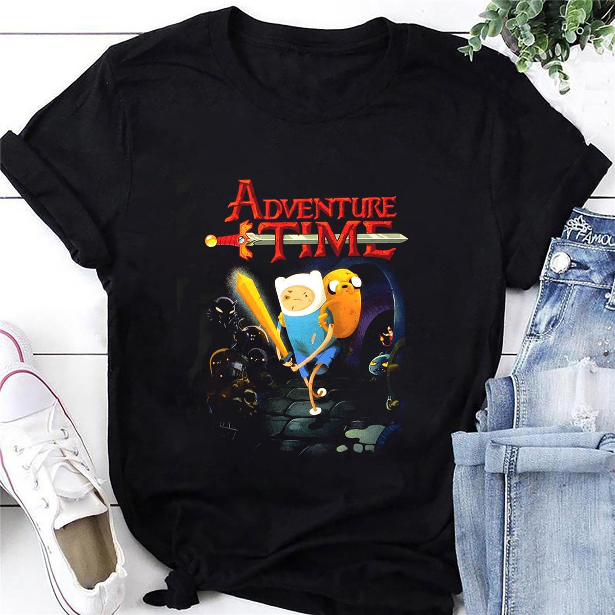Adventure Time Finn And Jake In Battle T-Shirt, Adventure Ti | Inspire ...