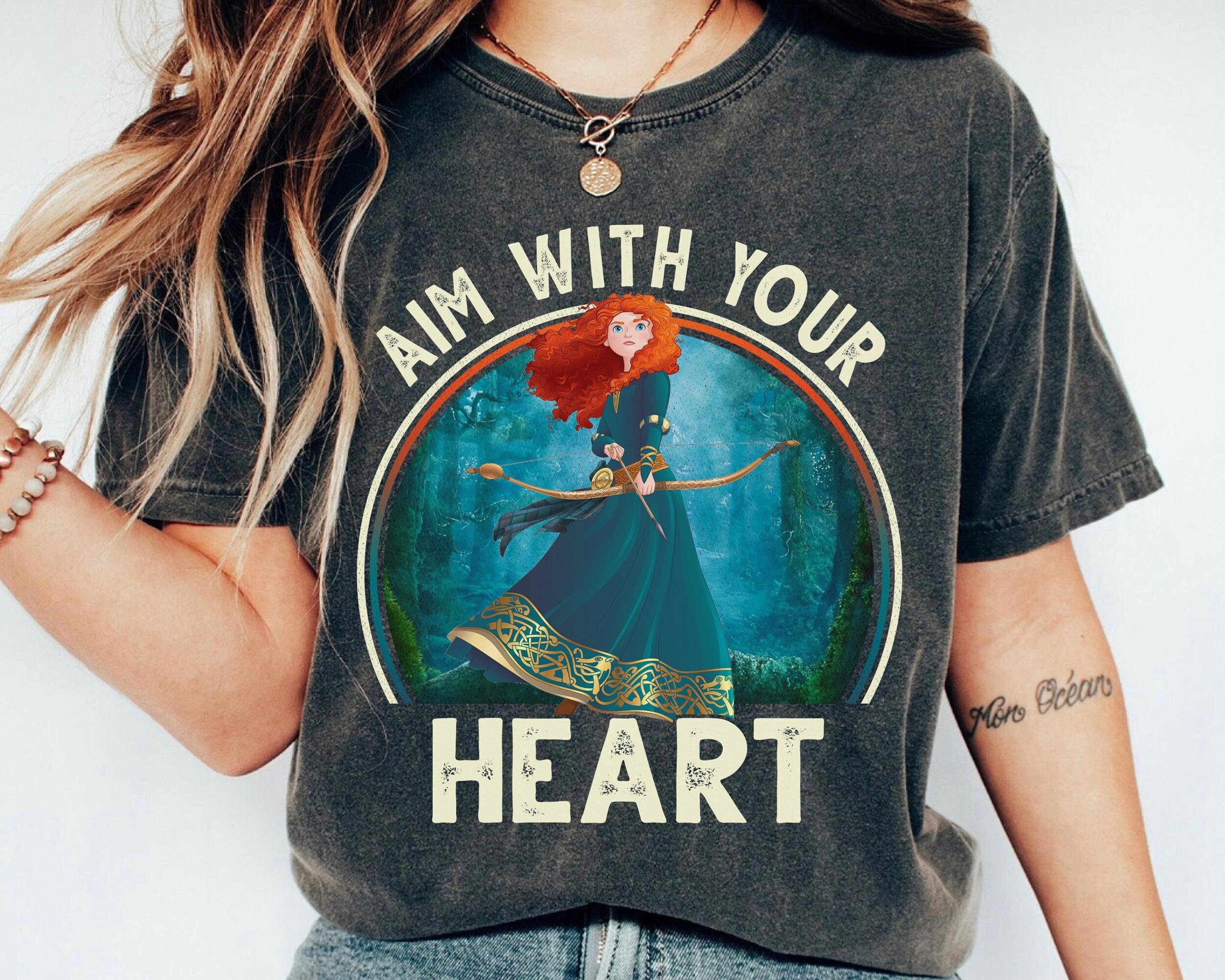 Vintage Aim With Your Heart Disney Brave Merida Shirt Mother | Inspire ...
