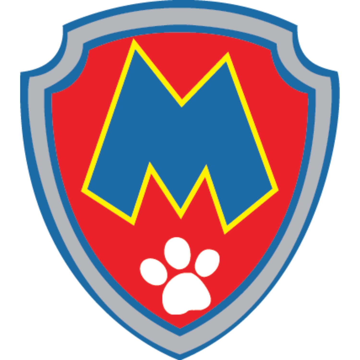 Paw Patrol Shield Alphabet M Paw Patrol Svg Paw Patrol Clipa | Inspire ...