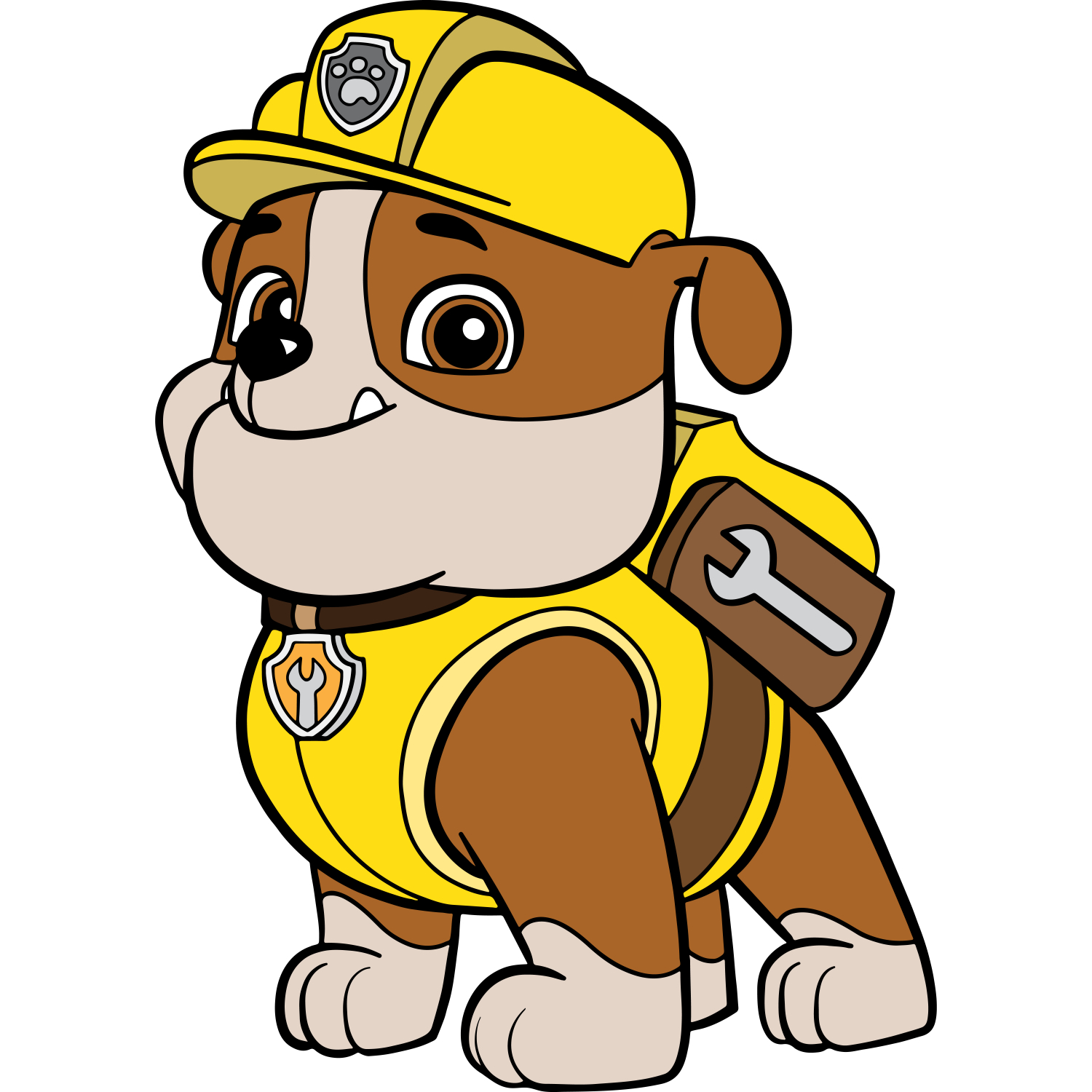 Rubble Paw Patrol Svg Paw Patrol Clipart Cartoon Paw Svg Dog | Inspire ...