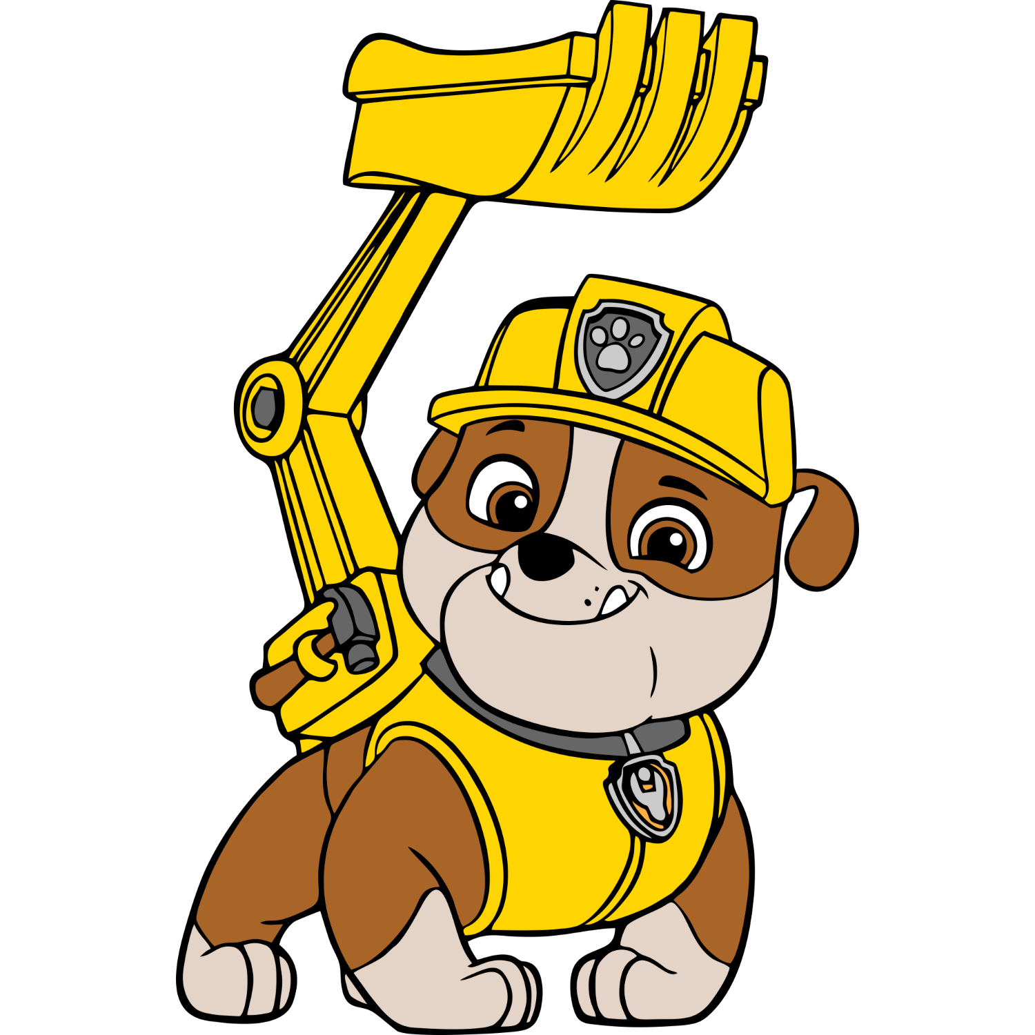 Rubble Paw Patrol Svg Paw Patrol Clipart Cartoon Paw Svg Dog | Inspire ...