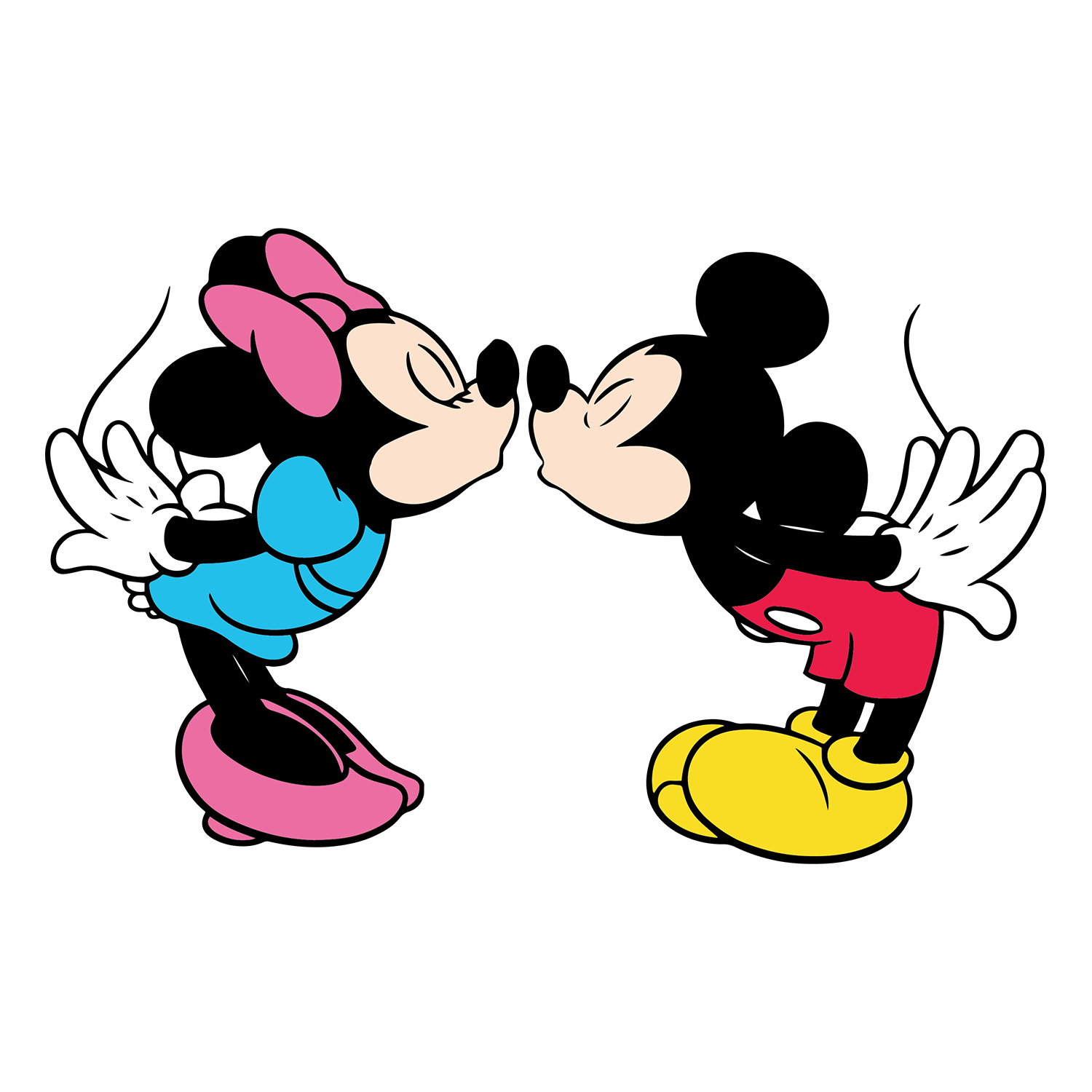 Mickey And Minnie Kissing Svg Disney Valentine Svg | Inspire Uplift