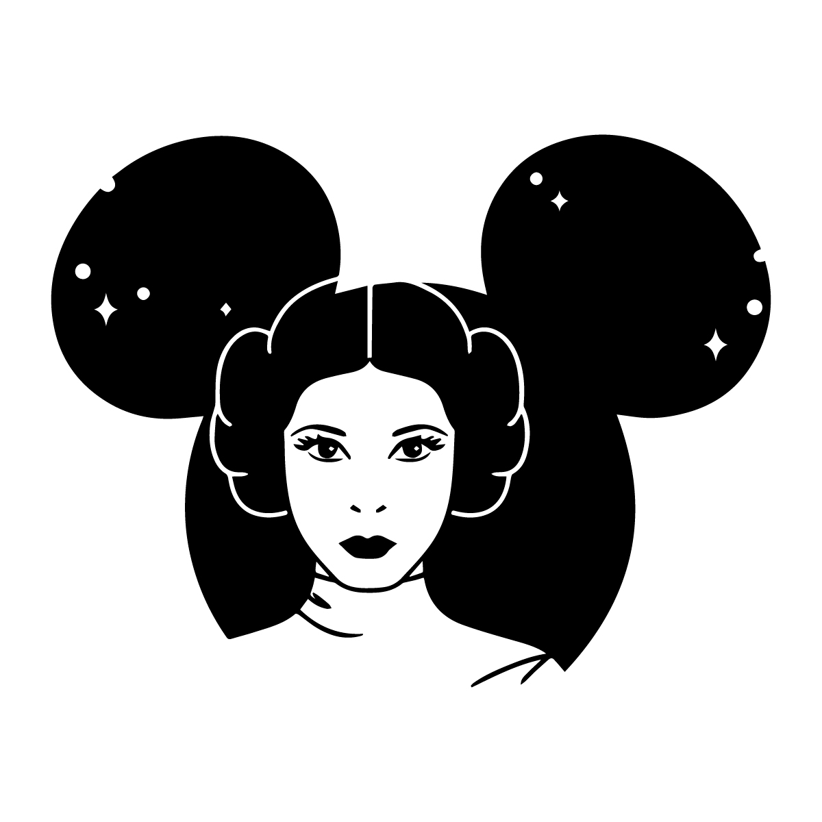 Princess Leia SVG Star Wars Ears PNG Dxf Clipart Cut File O | Inspire ...