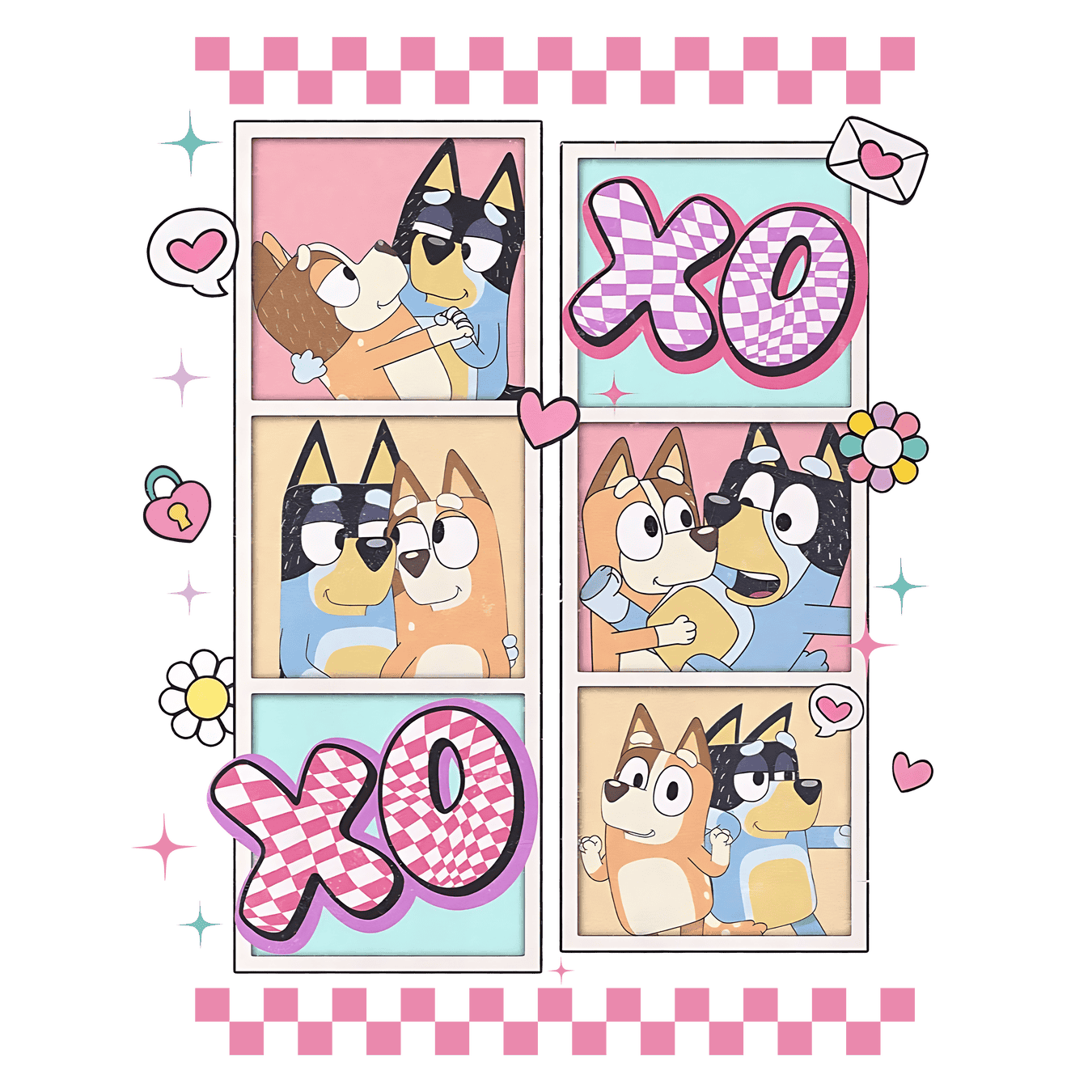 Bluey Couple Xoxo Valentine PNG | Inspire Uplift