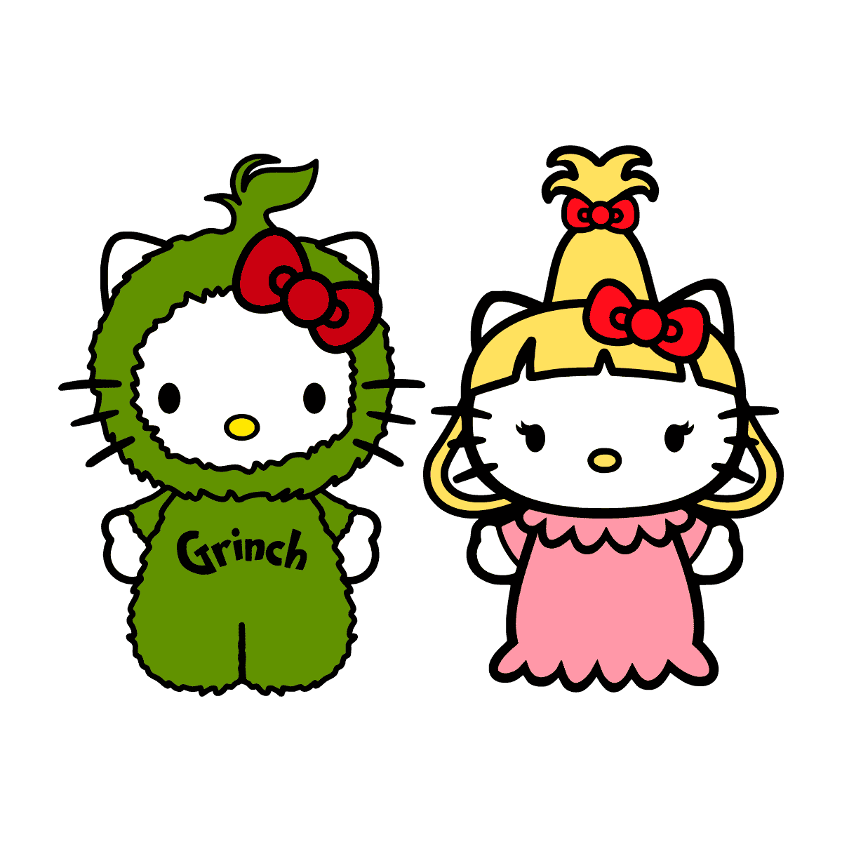 Grinch Cindylou Christmas Hello Kitty SVG | Inspire Uplift