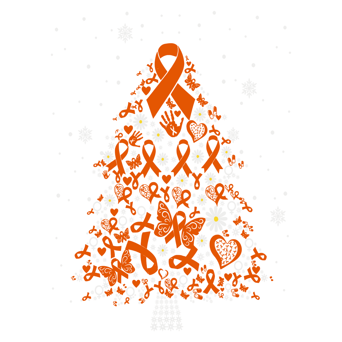 Leukemia Awareness Christmas Tree SVG | Inspire Uplift