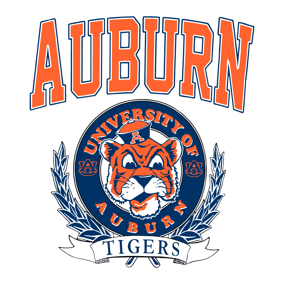 Vintage Ncaa Auburn Tigers Football SVG Digital Download | Inspire Uplift