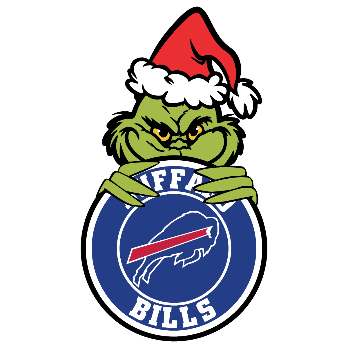 Funny Grinch Buffalo Bills Circle Logo SVG | Inspire Uplift