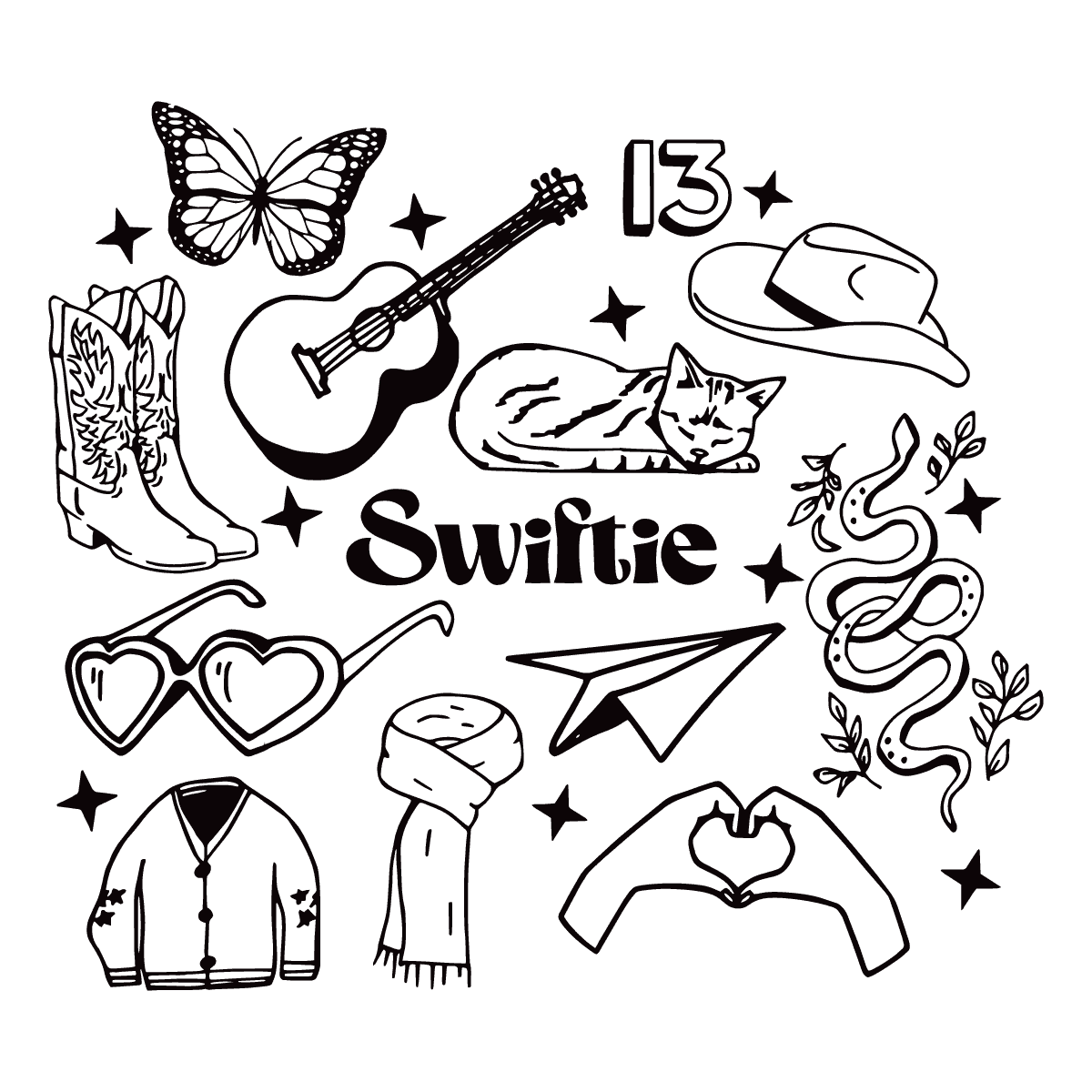 Vintage Swiftie Taylor Albums Icon SVG | Inspire Uplift