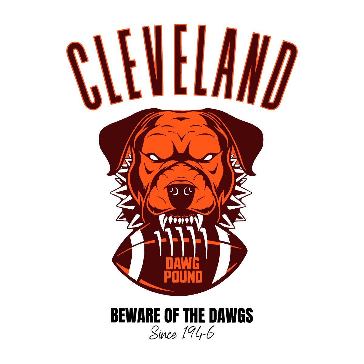 Cleveland Football Dawg Pound SVG Digital Download | Inspire Uplift