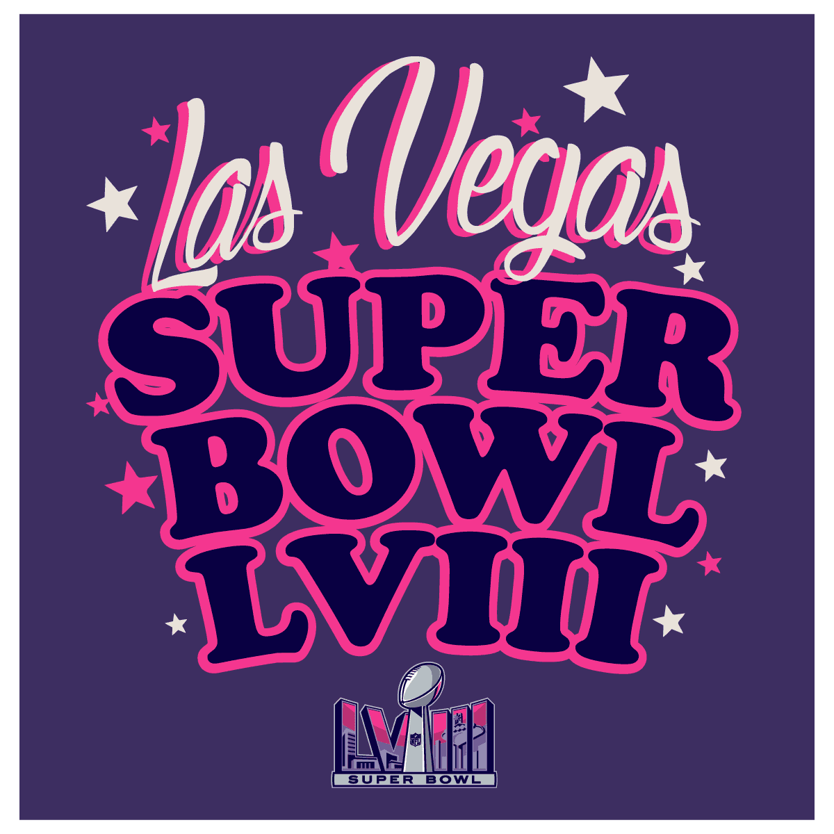 Las Vegas Super Bowl Lviii Logo SVG - Inspire Uplift