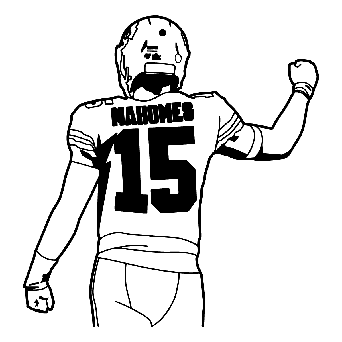 Patrick Mahomes Kansas City Chiefs Football Player SVG | Inspire Uplift