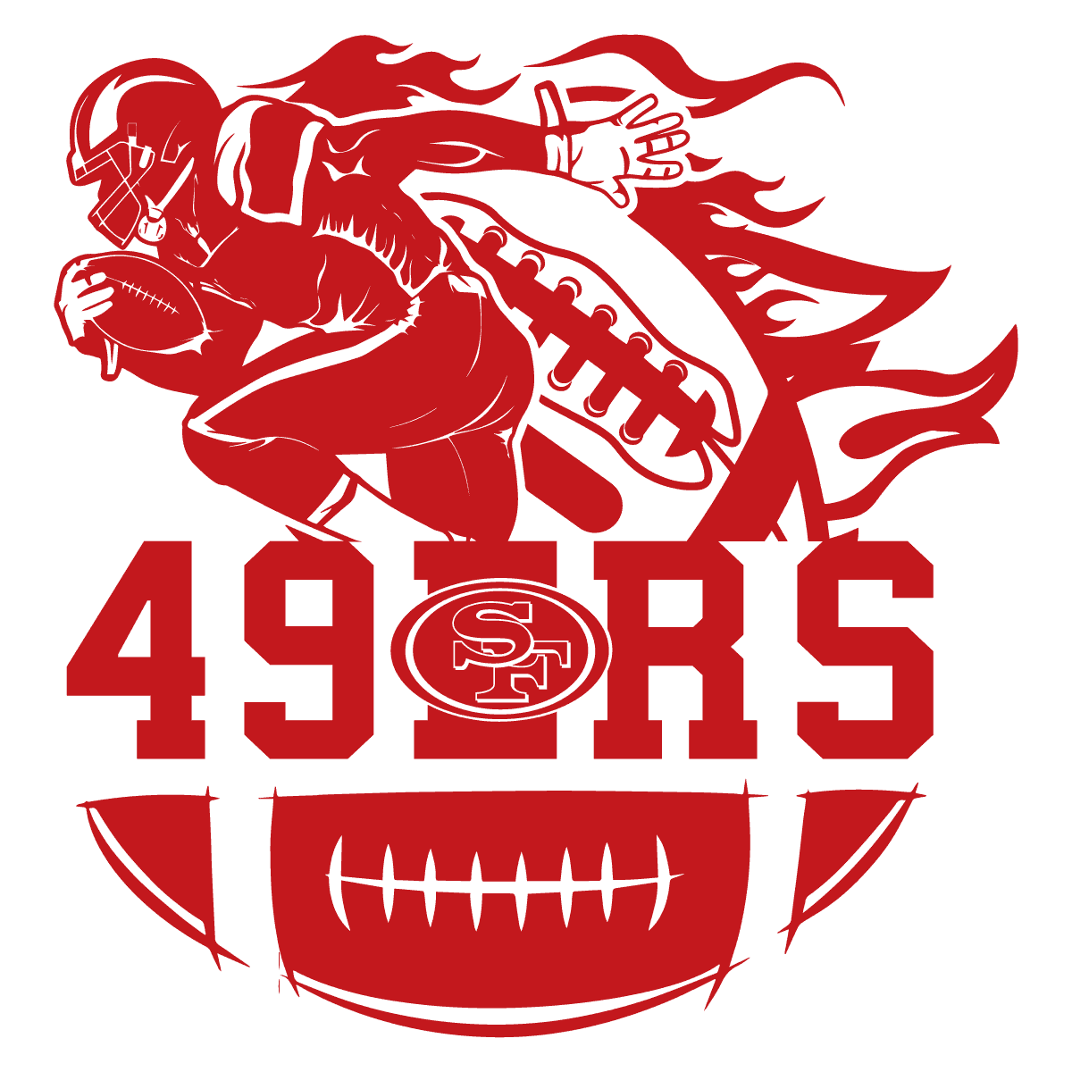 San Francisco 49ers Player Football SVG Digital Download Unt | Inspire ...
