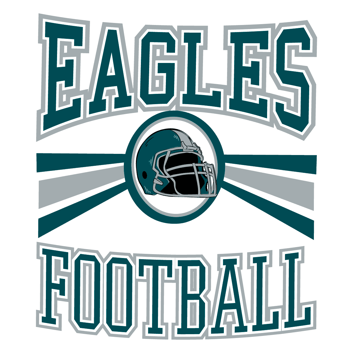 Retro Eagles Football Helmet SVG Digital Download Untitled | Inspire Uplift