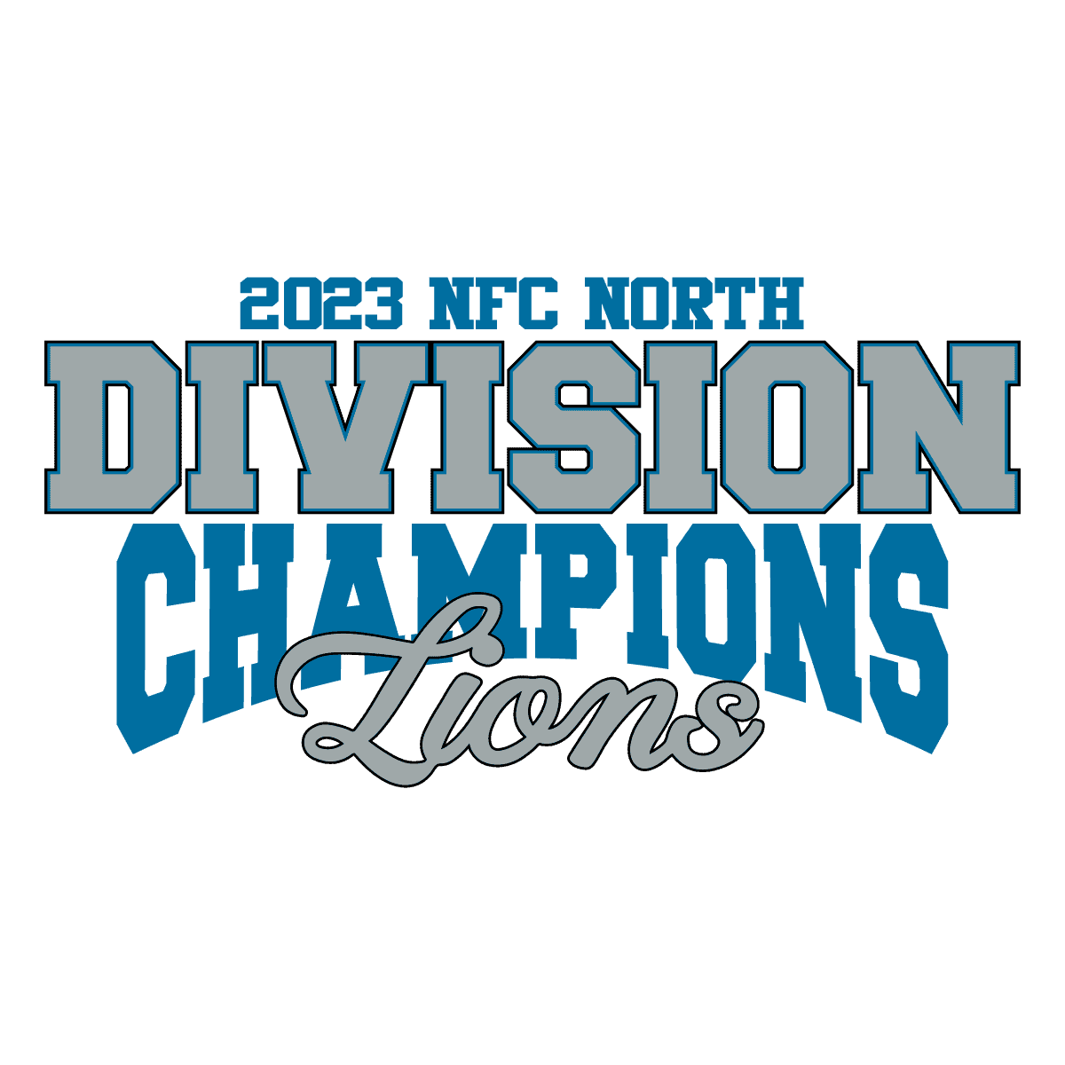 2023 Nfc North Division Champions Lions SVG | Inspire Uplift