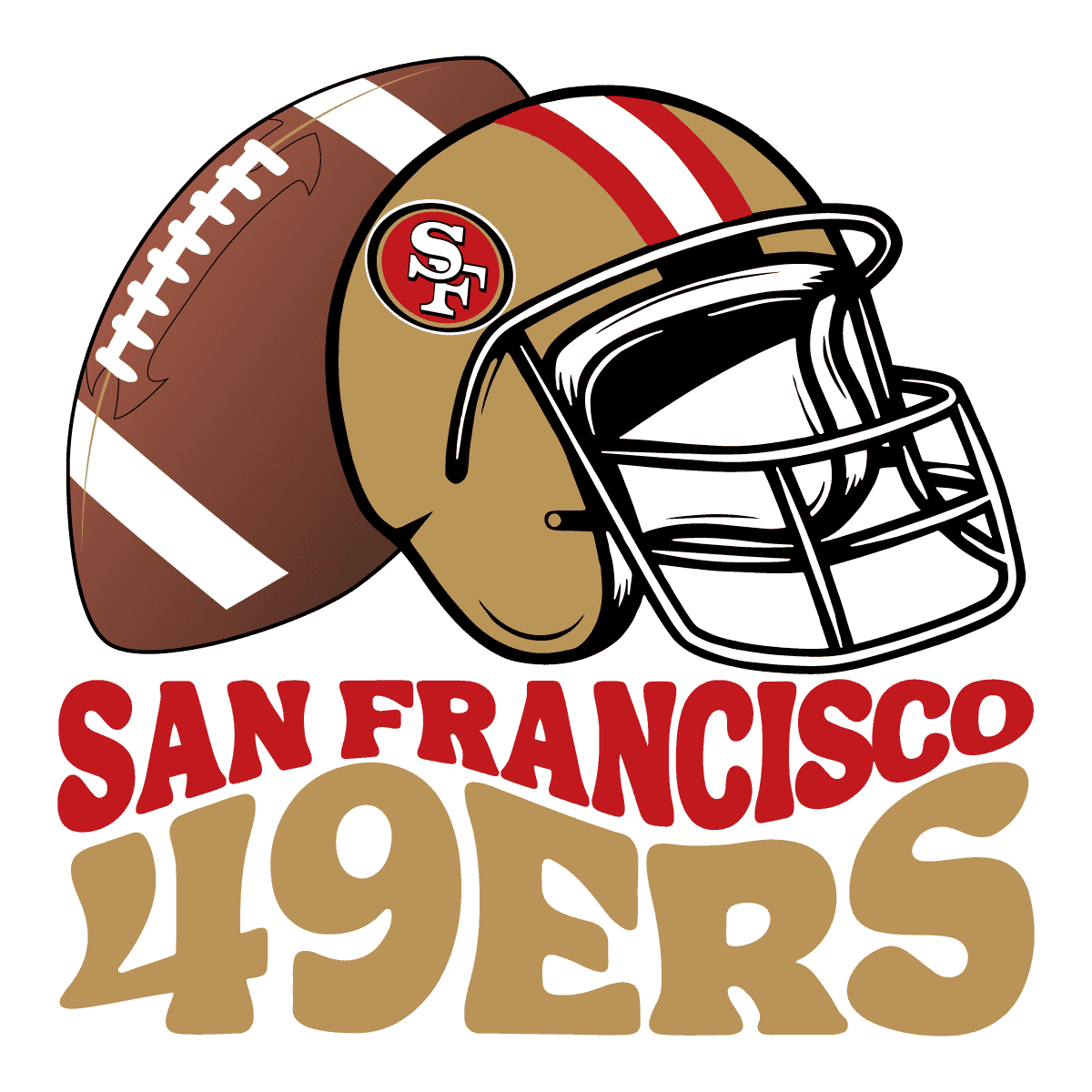 San Francisco 49ers Helmet Football SVG Download Untitled | Inspire Uplift