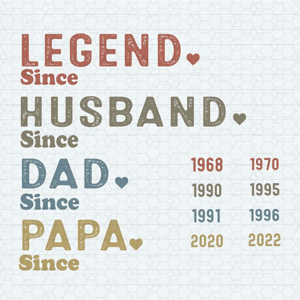 Custom Dad SVG Dad With Years SVG Papa With Year SVG Gift Fo - Inspire ...