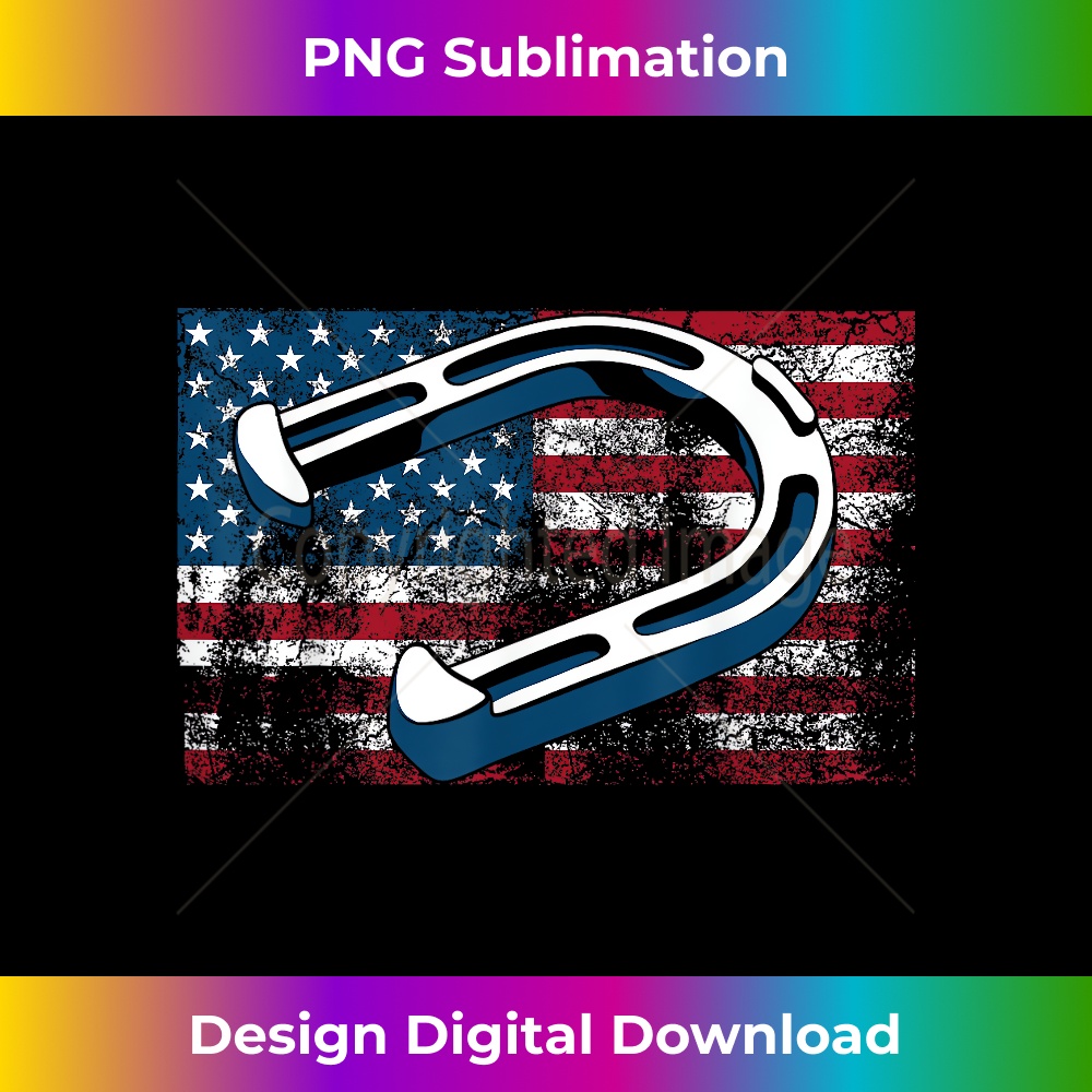 Cool Horseshoe Pitching USA Flag Funny US Pitcher Fan Gift | Inspire Uplift